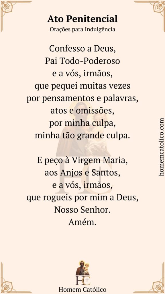 Ato Penitencial – Oração Indulgenciada – Homem Católico
